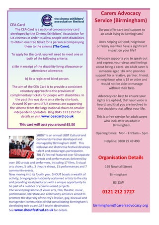 Carers information pack october 2012 | PDF