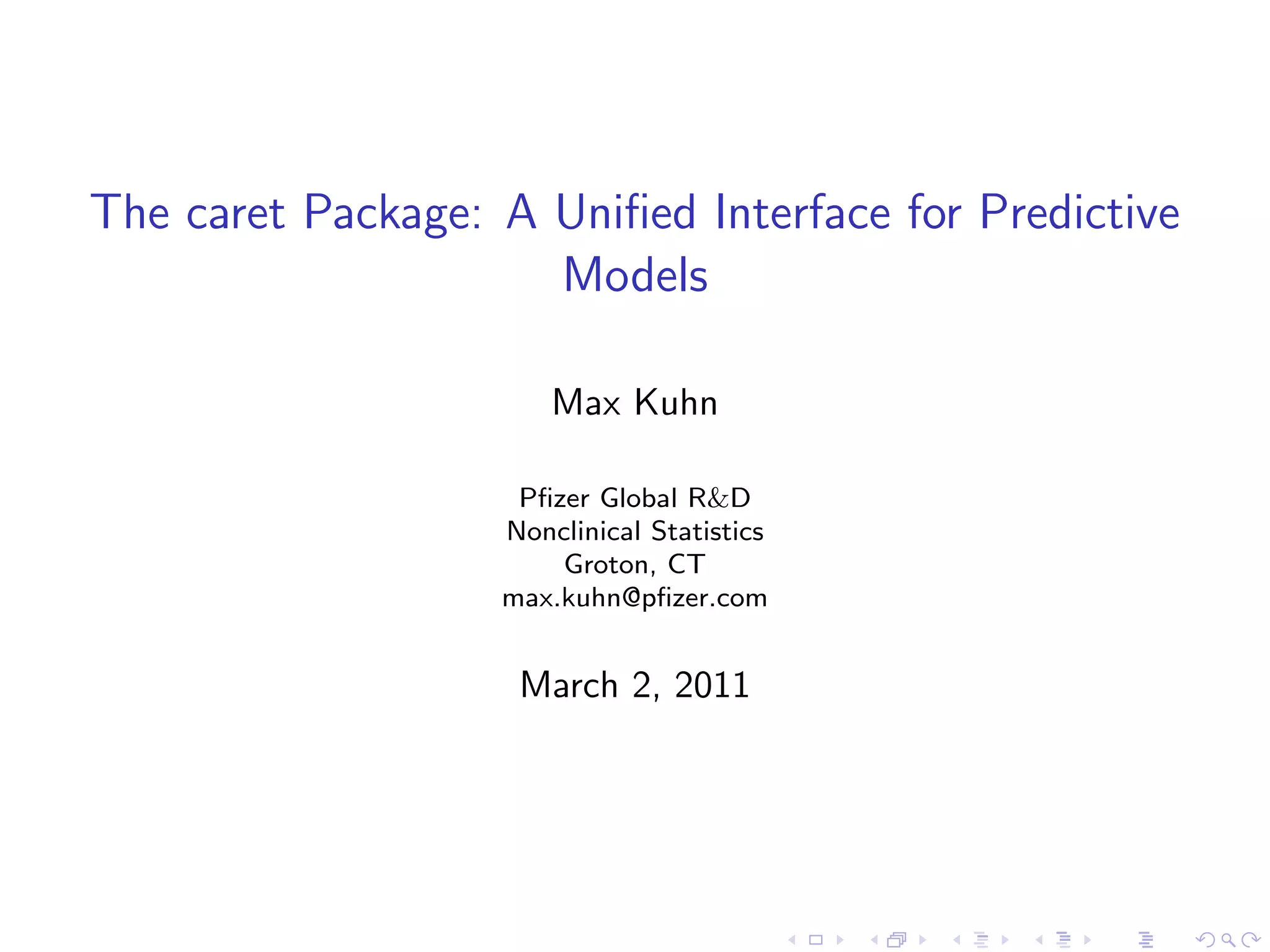 Caret Package for R | PDF | Music | Entertainment