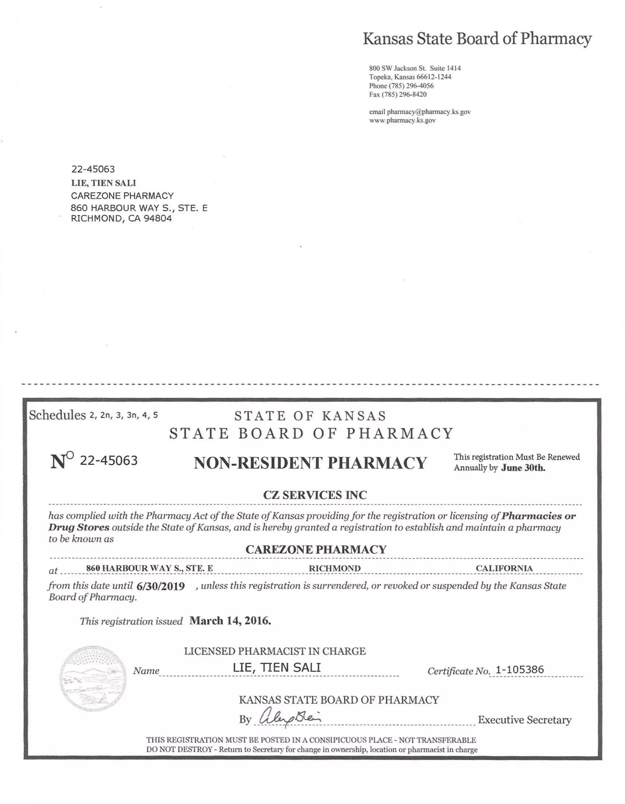 CareZone Pharmacy Licenses | PDF