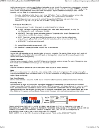 Carfax Vehicle History Repo.. | PDF