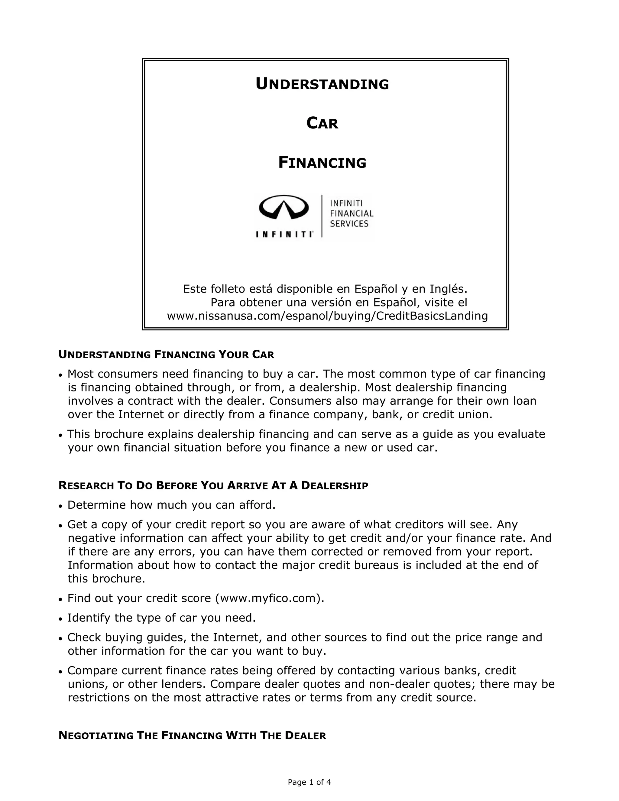 Car Financing Ifs | PDF