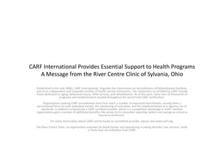 Carf international provides essential support to health programs | PPT