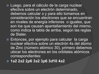 Carga nuclear efectiva | PPTX