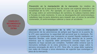 Carga y descarga de mercadería de transporte de carga pesada. | PPTX