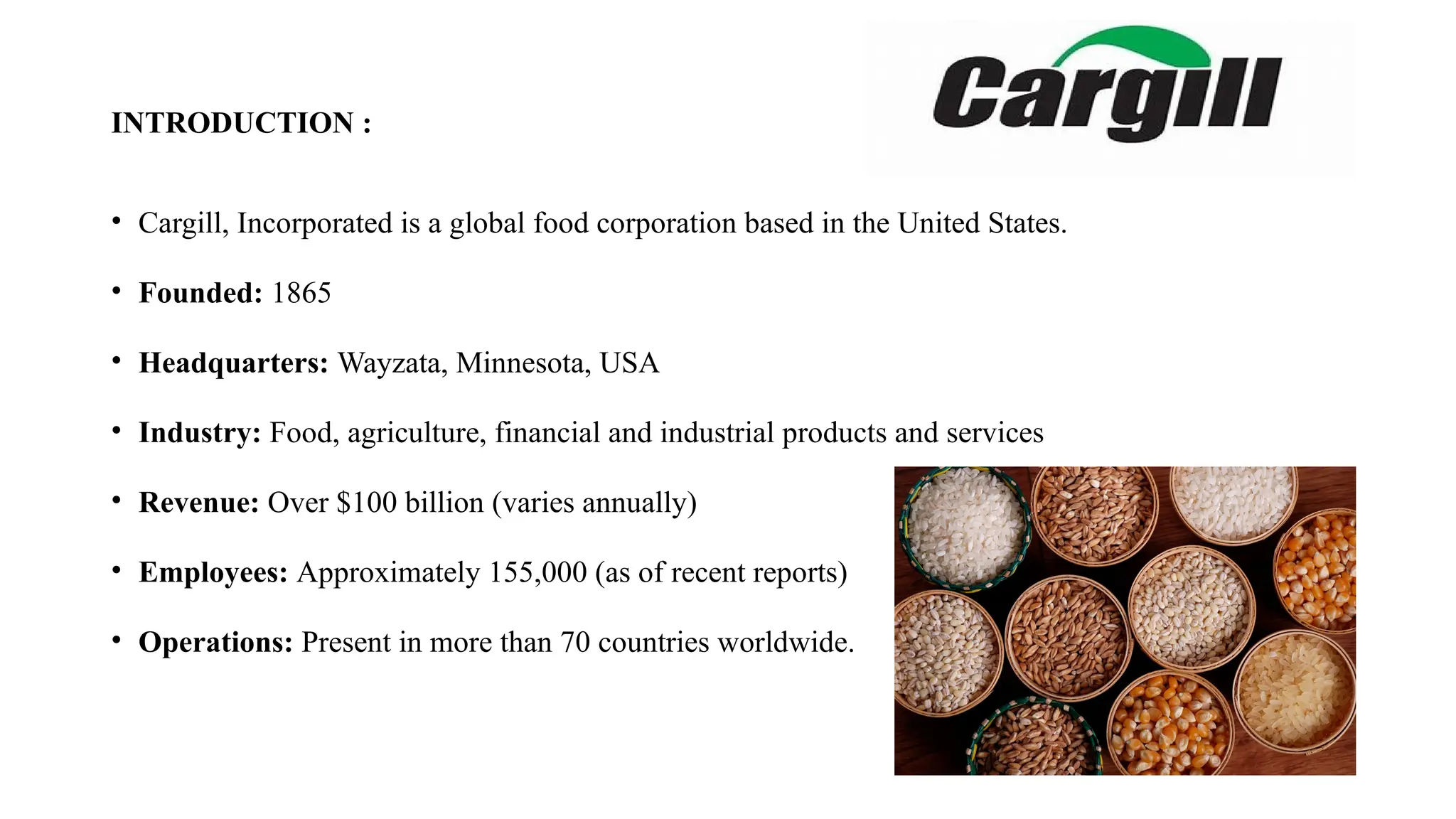 CARGILL company information presentation | PPTX