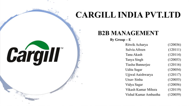 Cargill inc case b2 b | PPTX