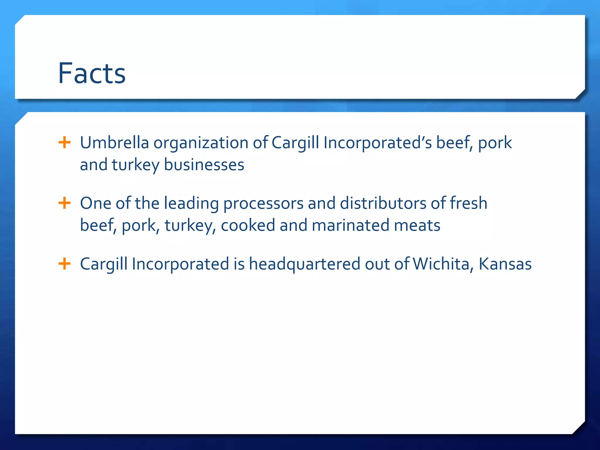 Cargill meat solutions presentation | PPTX