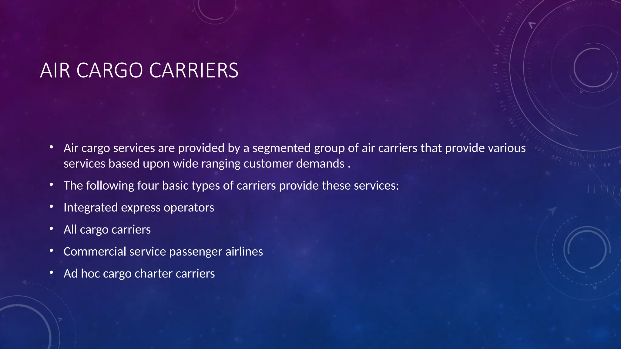 air cargo overview........................... | PPTX