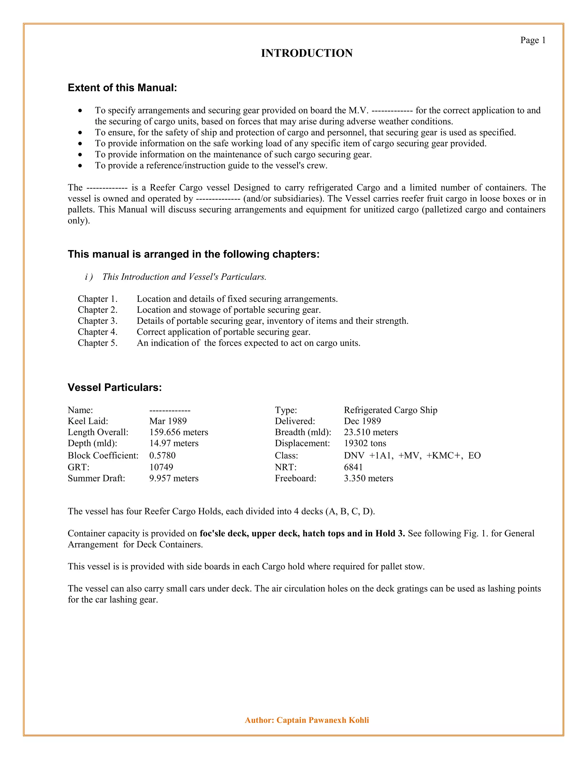 Container Securing System for ships | DOCX