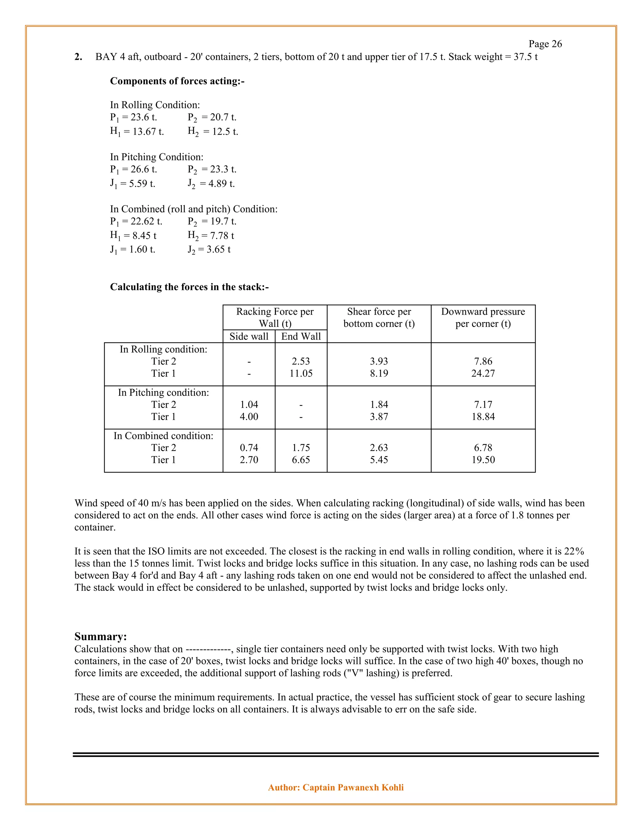 Container Securing System for ships | DOCX