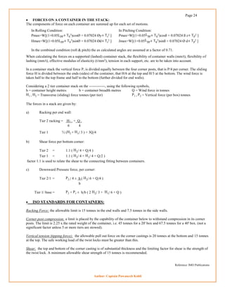 Container Securing System for ships | DOCX