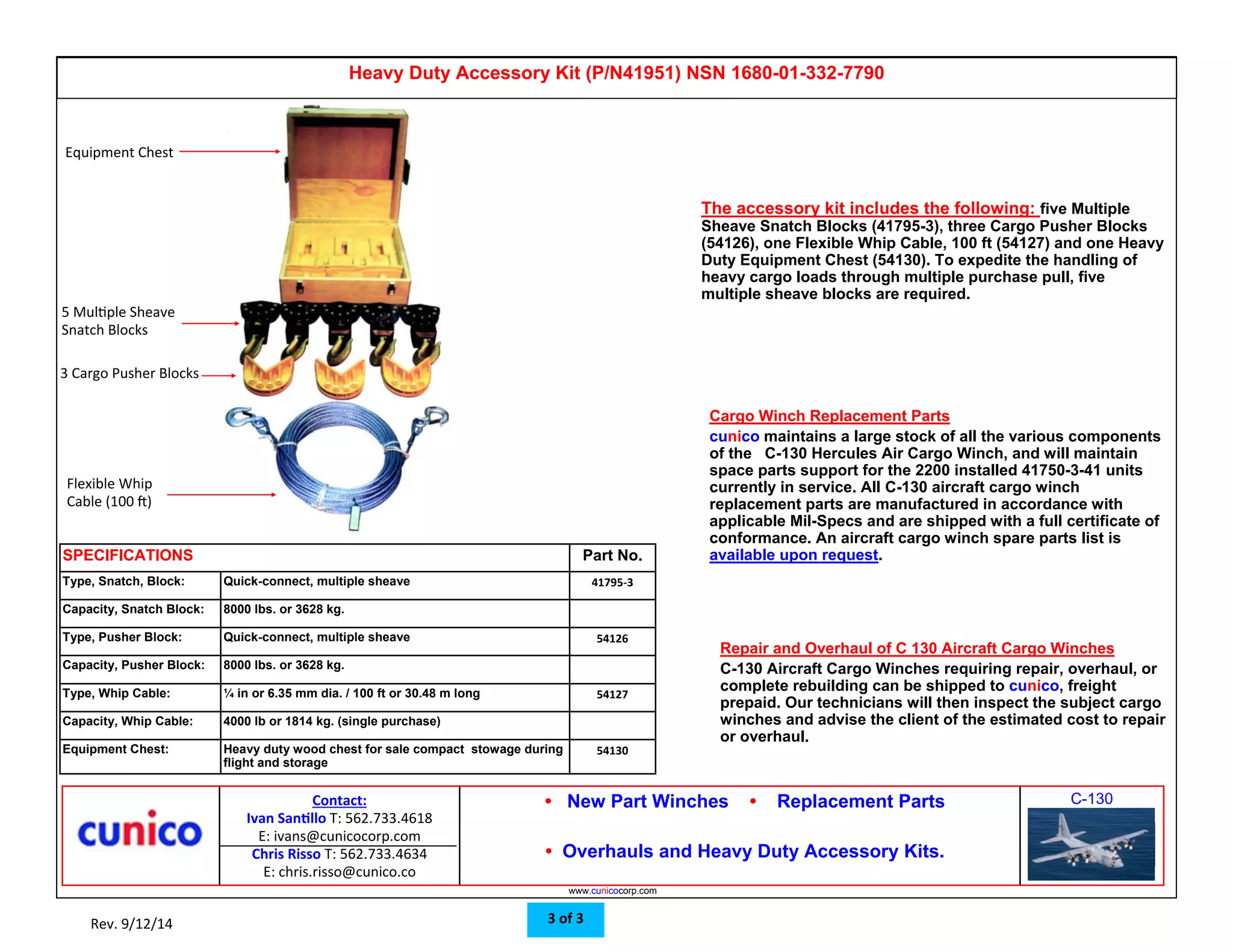 Aircraft Cargo Winch – Cunico | PDF