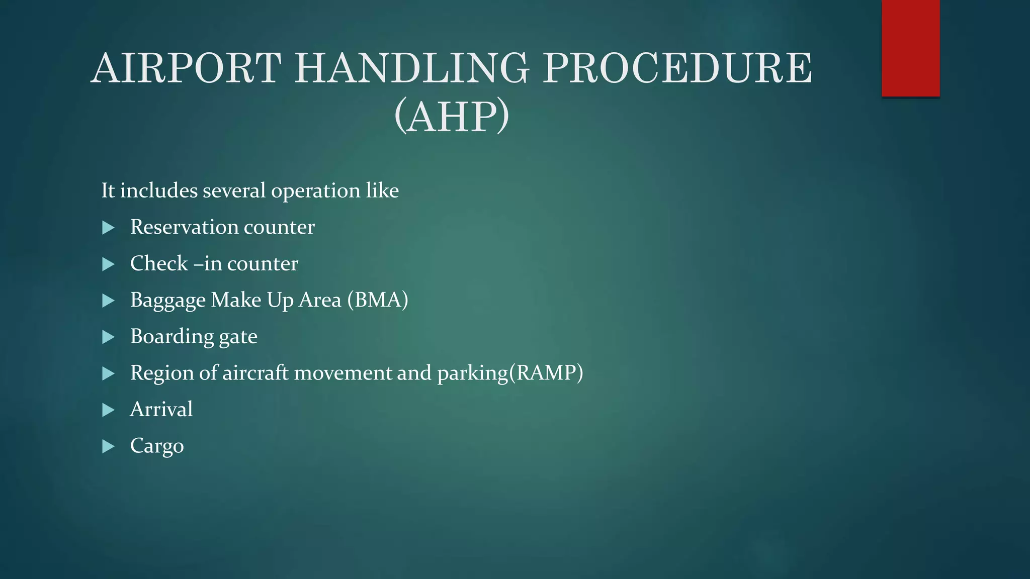 Cargo and terminal handling at airport | PPTX