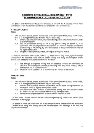 Cargo clauses09 | PDF