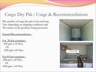 Container Desiccant - Cargo Dry Pak | PPT