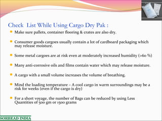 Container Desiccant - Cargo Dry Pak | PPT