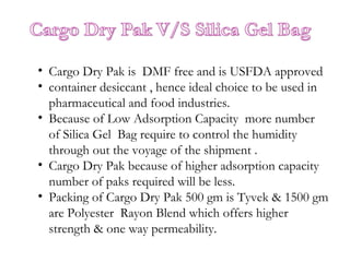 Comparing Cargo Dry Paks and Silica Gel Bags | PPT