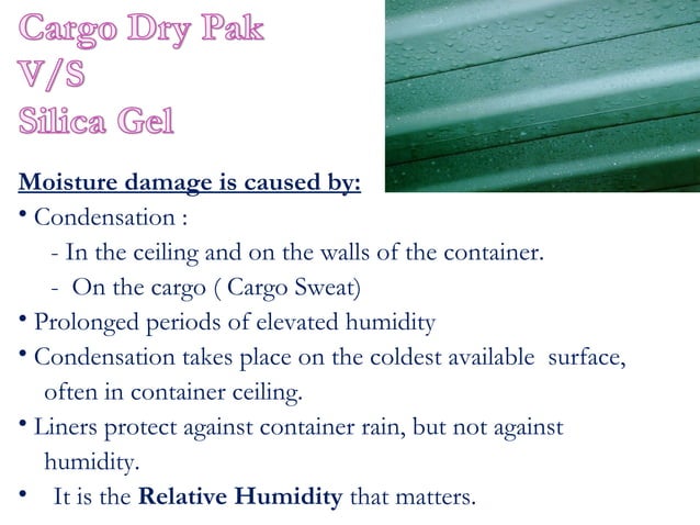 Comparing Cargo Dry Paks and Silica Gel Bags | PPT