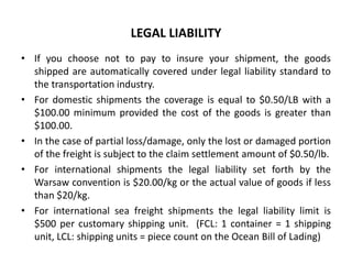 Cargo insurance | PPTX | Motor Insurance | Insurance