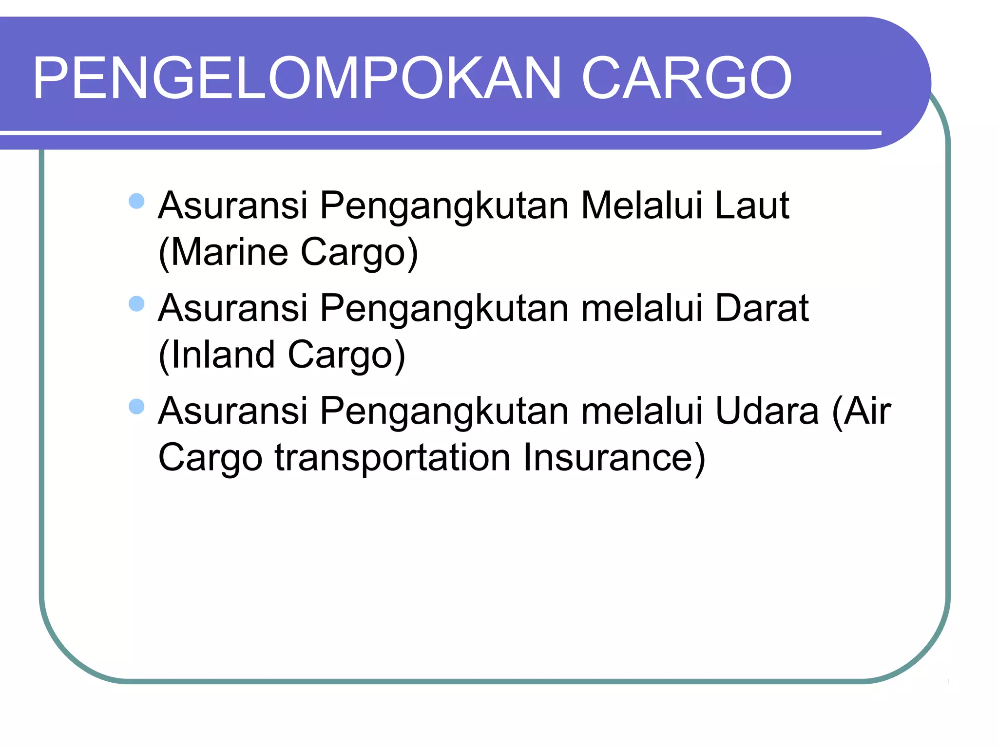 Cargo insurance upload | PPT