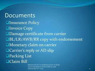 Cargo insurance & surveying | PPTX
