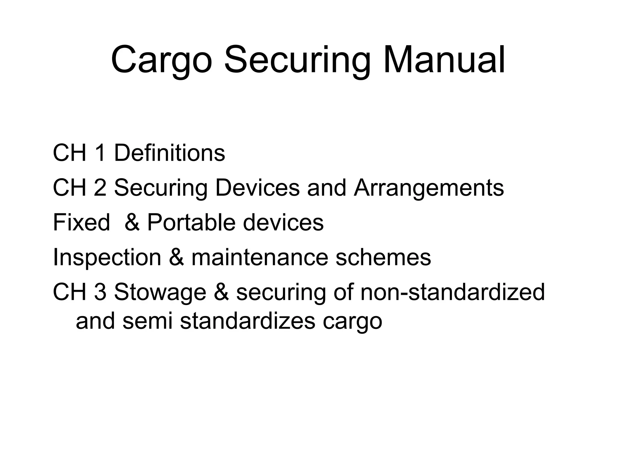 Cargo lashing | PPT