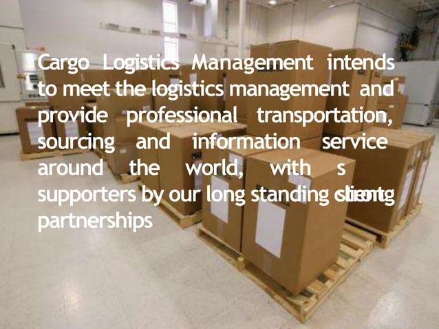 Cargo logistics management | PPT