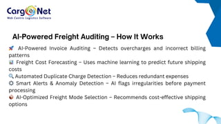 CargoNet AI-Powered Freight Audit Software | Automate Invoice ...