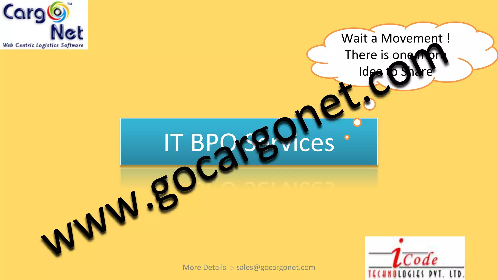 Cargonet freight forwarding software module | PPT | Free Download