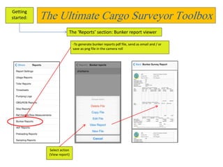 CargoSurveyor: toolbox for marine cargo surveyors | PPTX