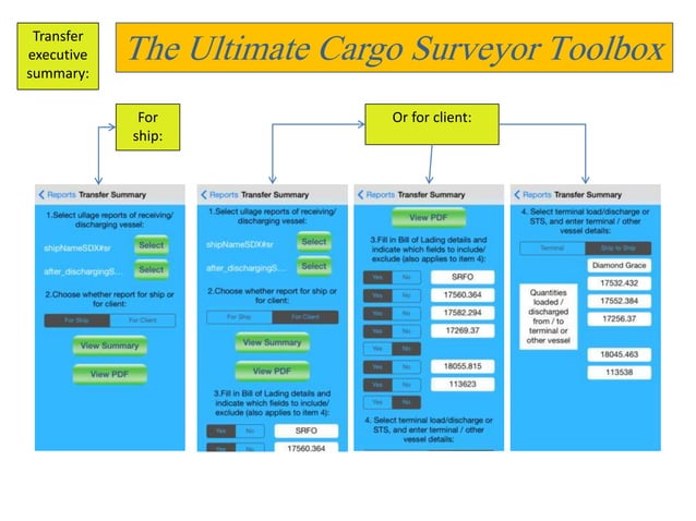 CargoSurveyor: toolbox for marine cargo surveyors | PPTX | Logistics | Business