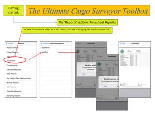CargoSurveyor: toolbox for marine cargo surveyors | PPTX
