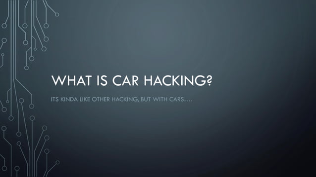 Car hacking 101 rev2 | PDF