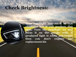Car Headlight Care Checklist | PPTX