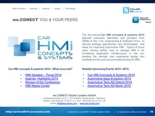 CAR HMI TRENDS & FORCES 2014 - SURVEY REPORT | PDF