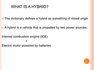 Car hybrid Technology | PPTX