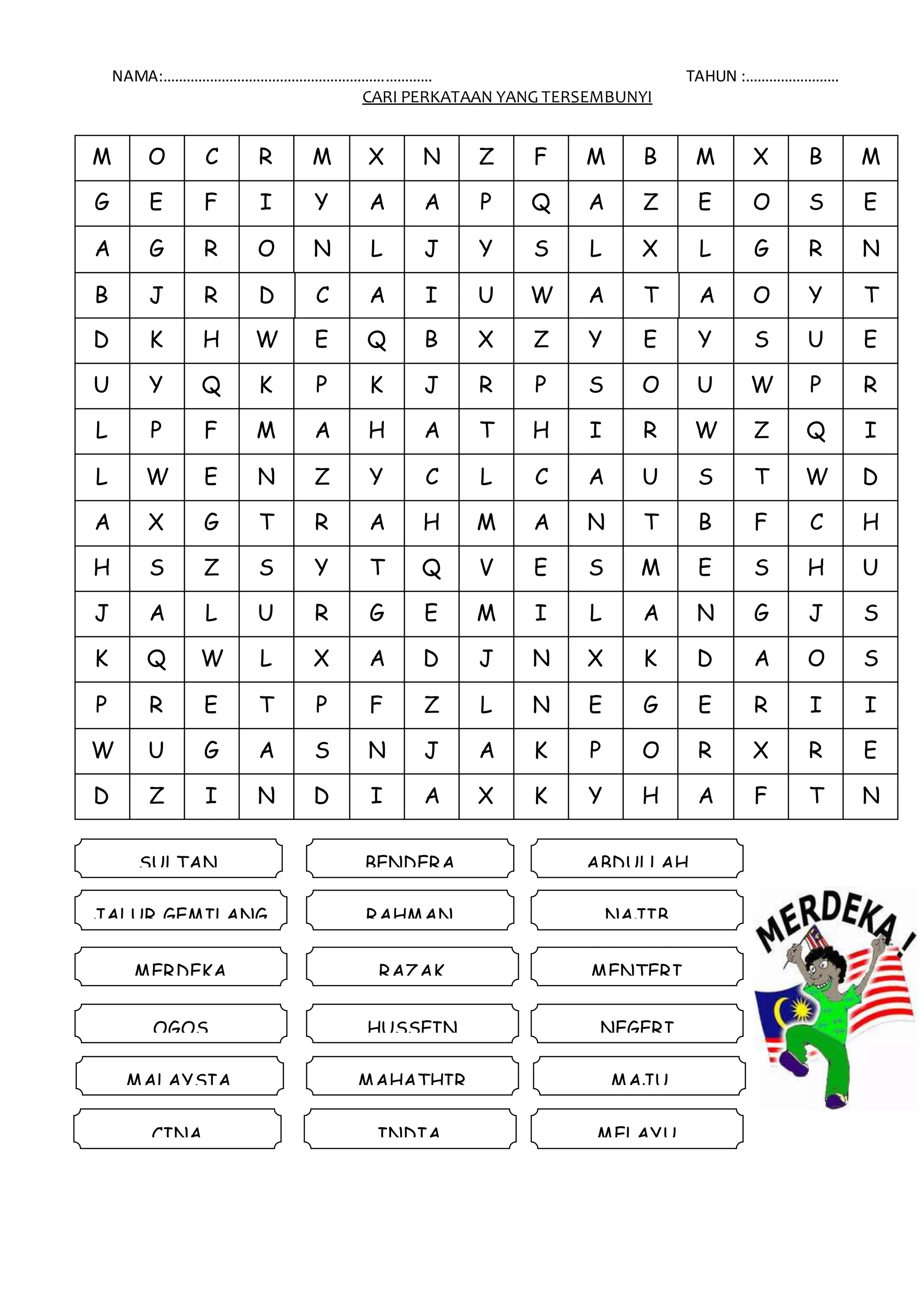 Cari perkataan-yang-merdeka-tersembunyi (1) | DOCX