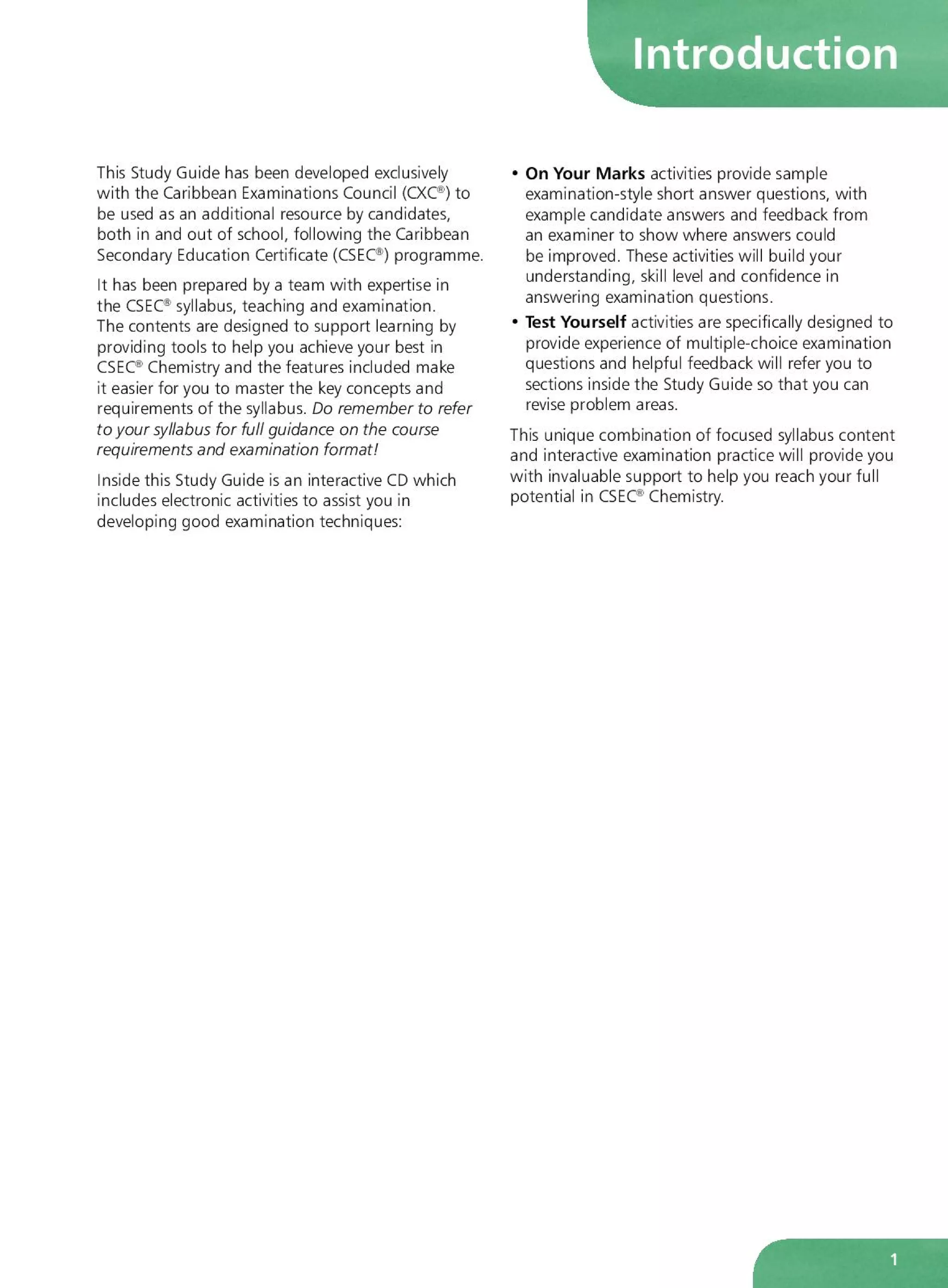 Caribbean csec chemistry study guide | PDF