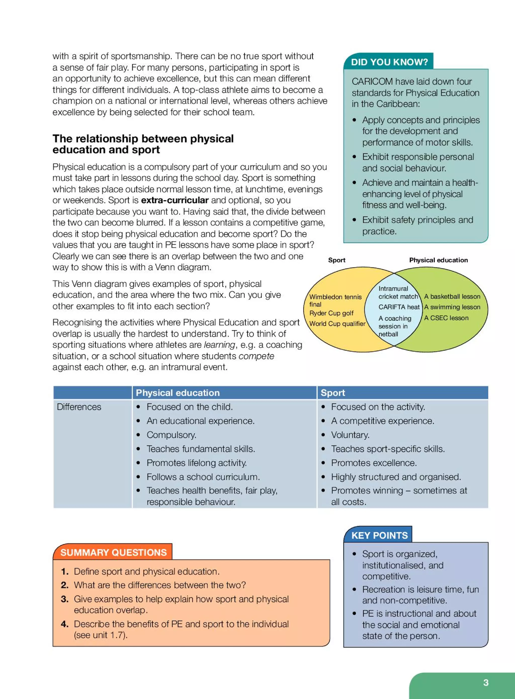 Caribbean csec physical education and sport study guide | PDF