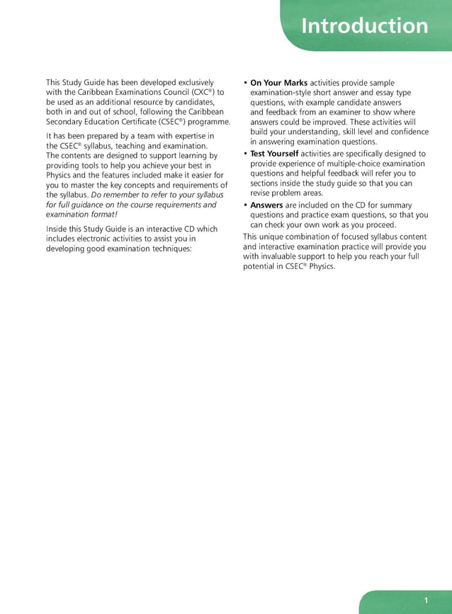 Caribbean csec physics study guide | PDF