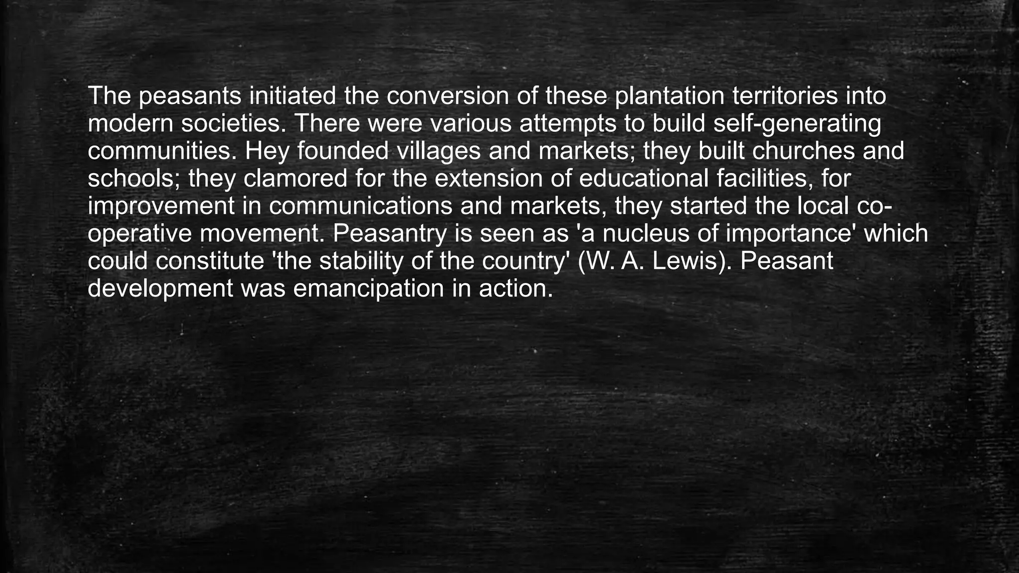 Caribbean freedom peasantry- w. k. marshall | PPTX