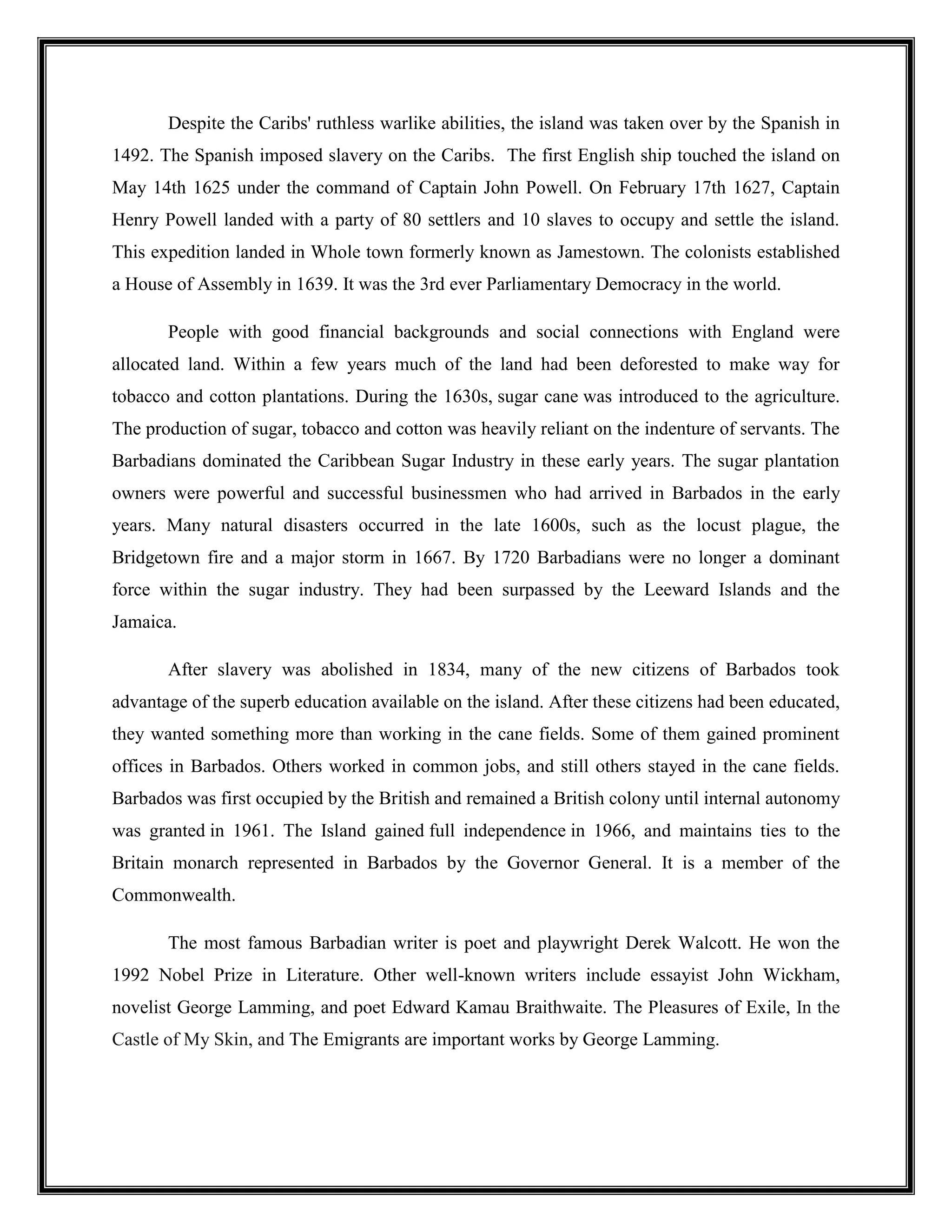 Caribbean history final draft (1) | DOCX