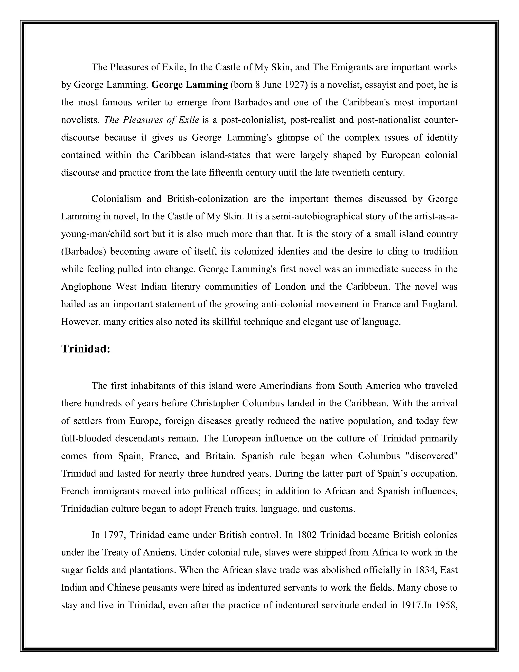 Caribbean history final draft (1) | DOCX