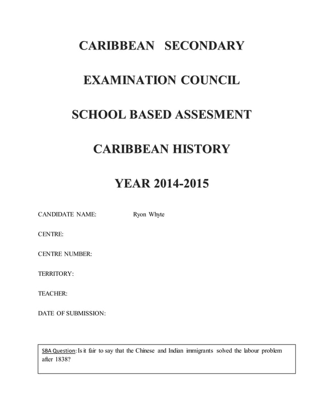 Caribbean history SBA | DOCX | Crime & Harmful Acts to Individuals ...