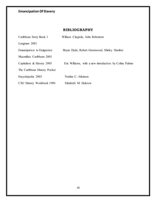 Caribbean History SBA | DOCX