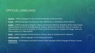 Geographic presentation of the Caribbean islands | PPTX