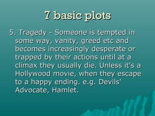 Caribbean media arts the 7 basic plots | PPT