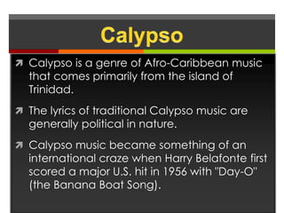Caribbean Music | PPTX