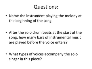 Caribbean music listening quiz | PPTX