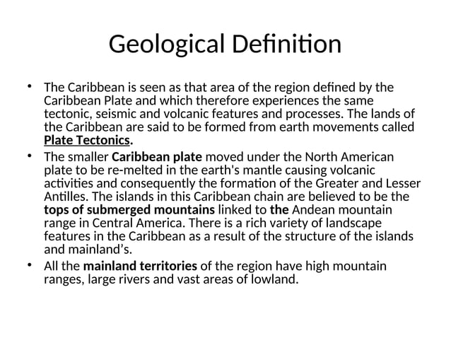 Caribbbean Studies Module 1 Notes For CAPE | PPT | South America Travel ...